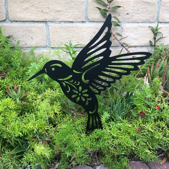 Accents | Silhouette Hummingbird Metal Stake Cut Out | Poshmark